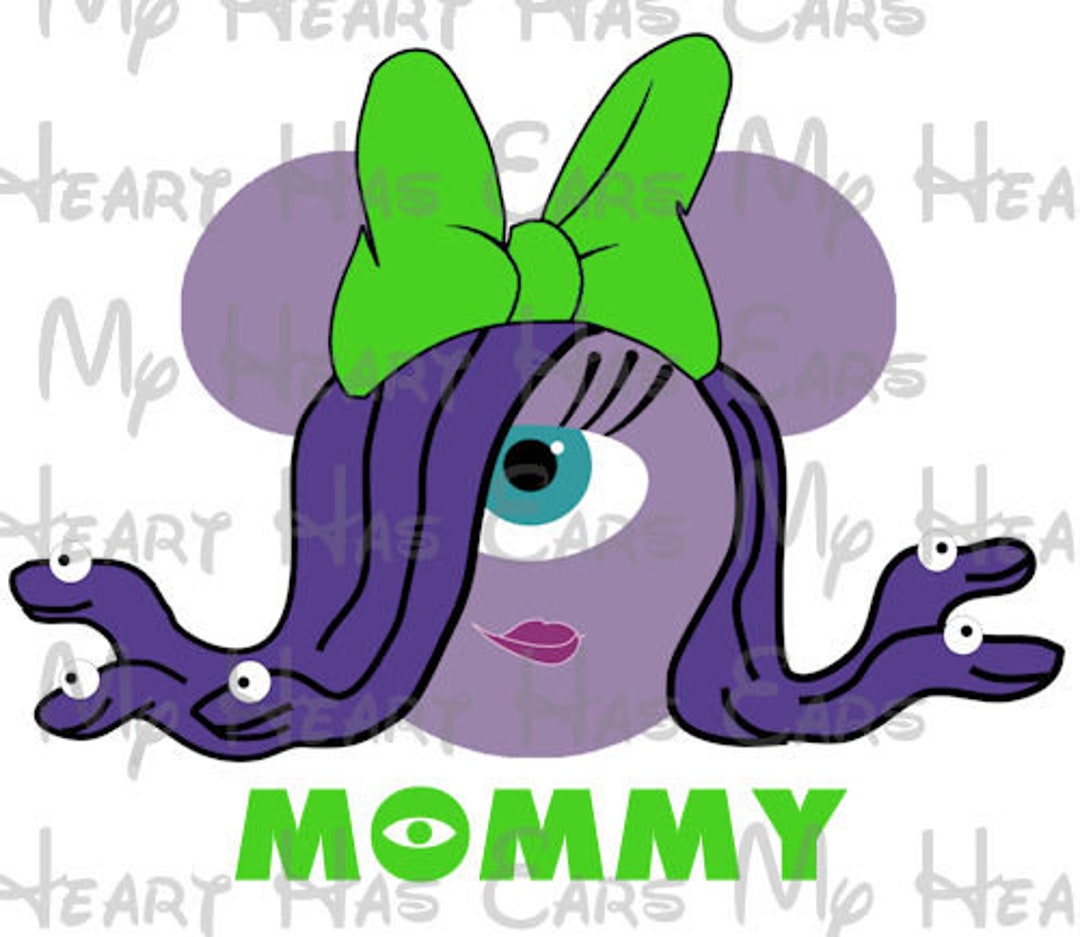 Celia Monsters Inc Mickey Minnie Mouse Head Ears Image Png Digital File ...
