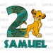 Simba Lion King Birthday Image Personalized ANY NAME NUMBER Png Clipart ...