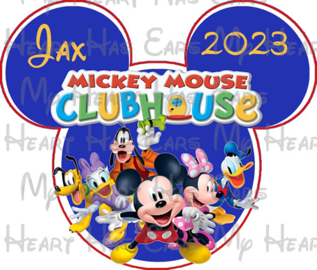 Mickey Mouse Clubhouse and Gang Head Ears Image Png Digital - Etsy UK
