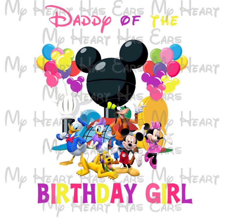 Mickey Mouse Clubhouse Pink Birthday Girl Image Png Digital - Etsy