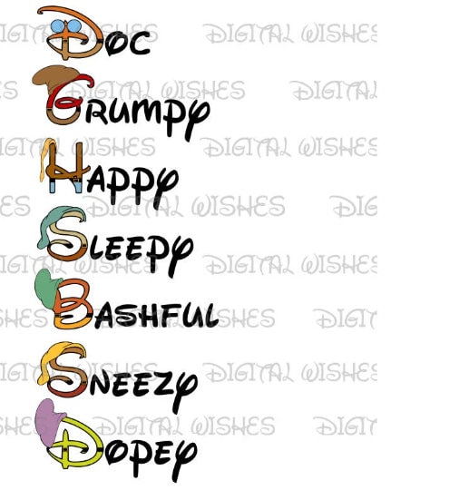 Seven dwarfs names store