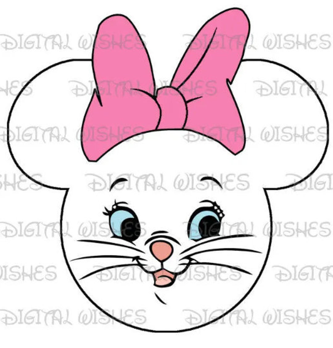 Marie Aristocats Mickey Minnie Mouse Head Ears Image Png Digital File ...