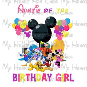 Mickey Mouse Clubhouse Pink Birthday Girl Image Png Digital File ...
