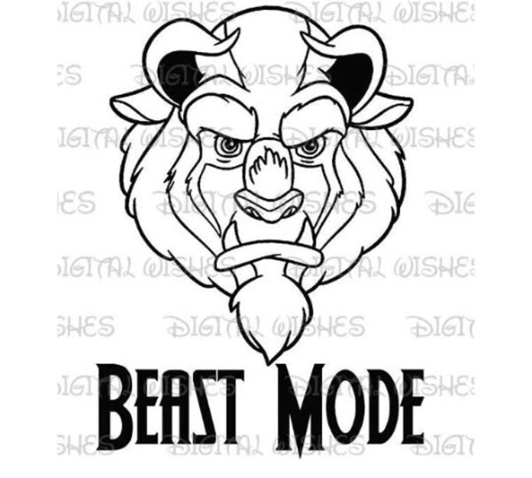Beast Mode Beauty and the Beast Image Png Digital File Sublimation ...