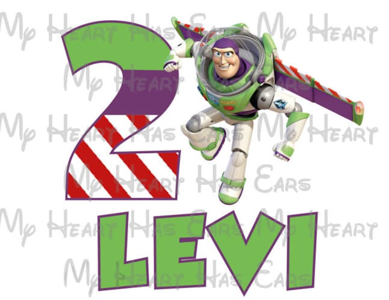 Buzz Lightyear Toy Story Birthday ANY NAME NUMBER Image Png - Etsy