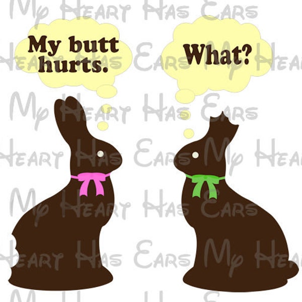 Bunny Butt Print - Etsy