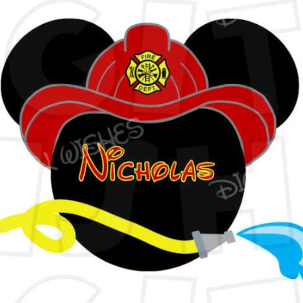 Mickey Mouse Firefighter - Etsy