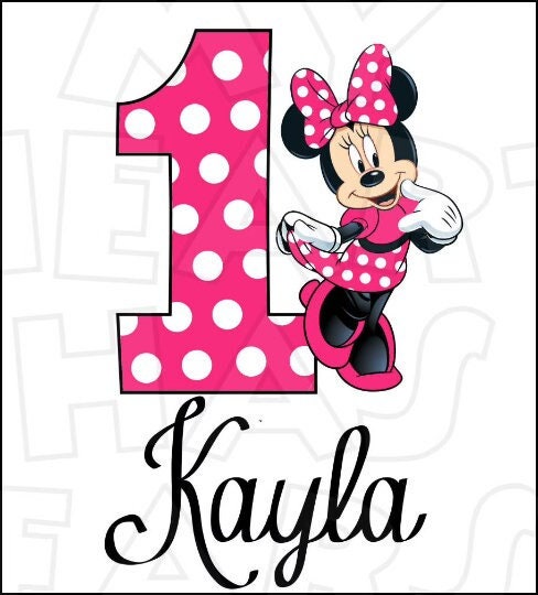 Minnie Mouse 1e Verjaardag Clipart