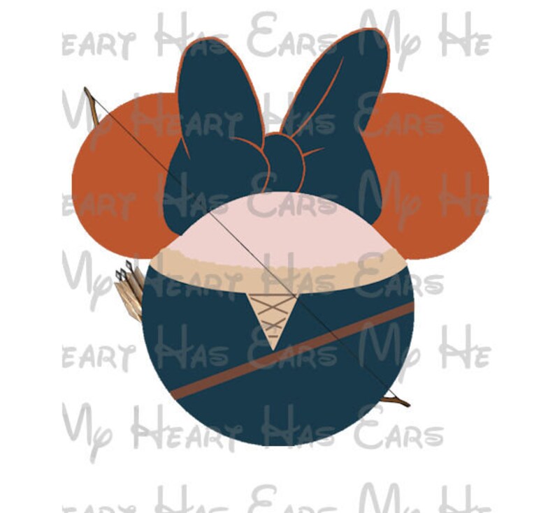 Merida From Brave Minnie Mouse Head Ears Image Png Digital - Etsy