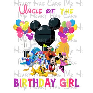 Mickey Mouse Clubhouse Pink Birthday Girl Image Png Digital File ...