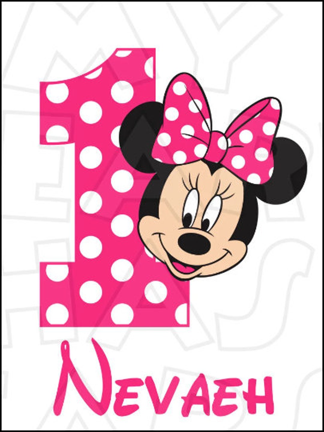 Minnie Mouse 1st Birthday Clipart