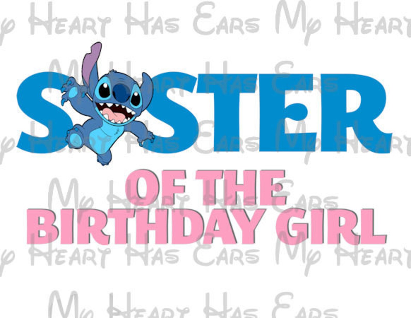 Stitch Brother of the Birthday Girl Image Png Digital File | Etsy