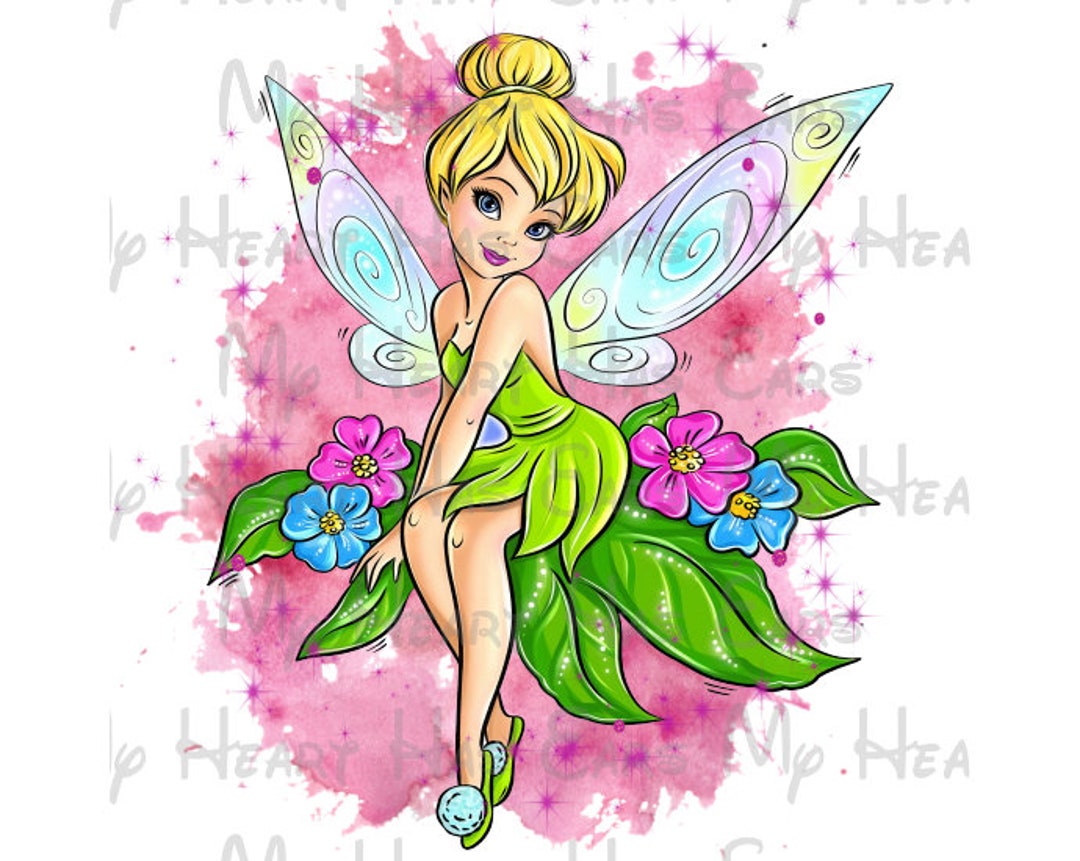 Tinkerbell Tink Fairy Watercolor Pixie Dust Image Png Digital File ...