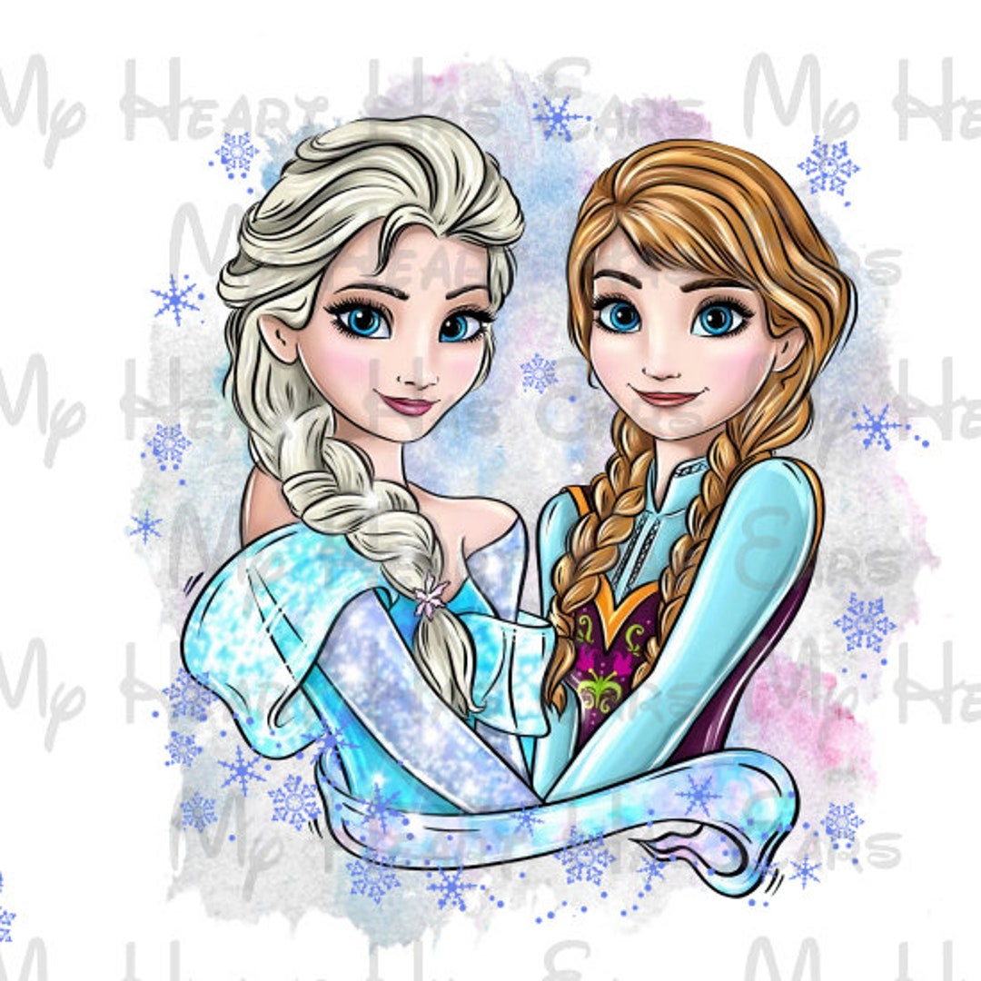 Anna and Elsa Sisters Frozen Images Png Digital File Sublimation Print ...