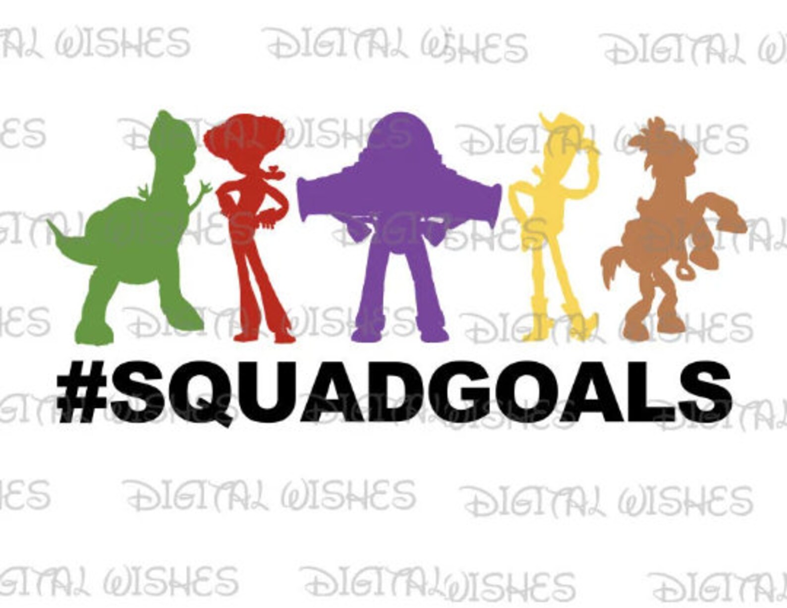 Toy Story Squad Goals Silhouette Character Family Vacation - Etsy