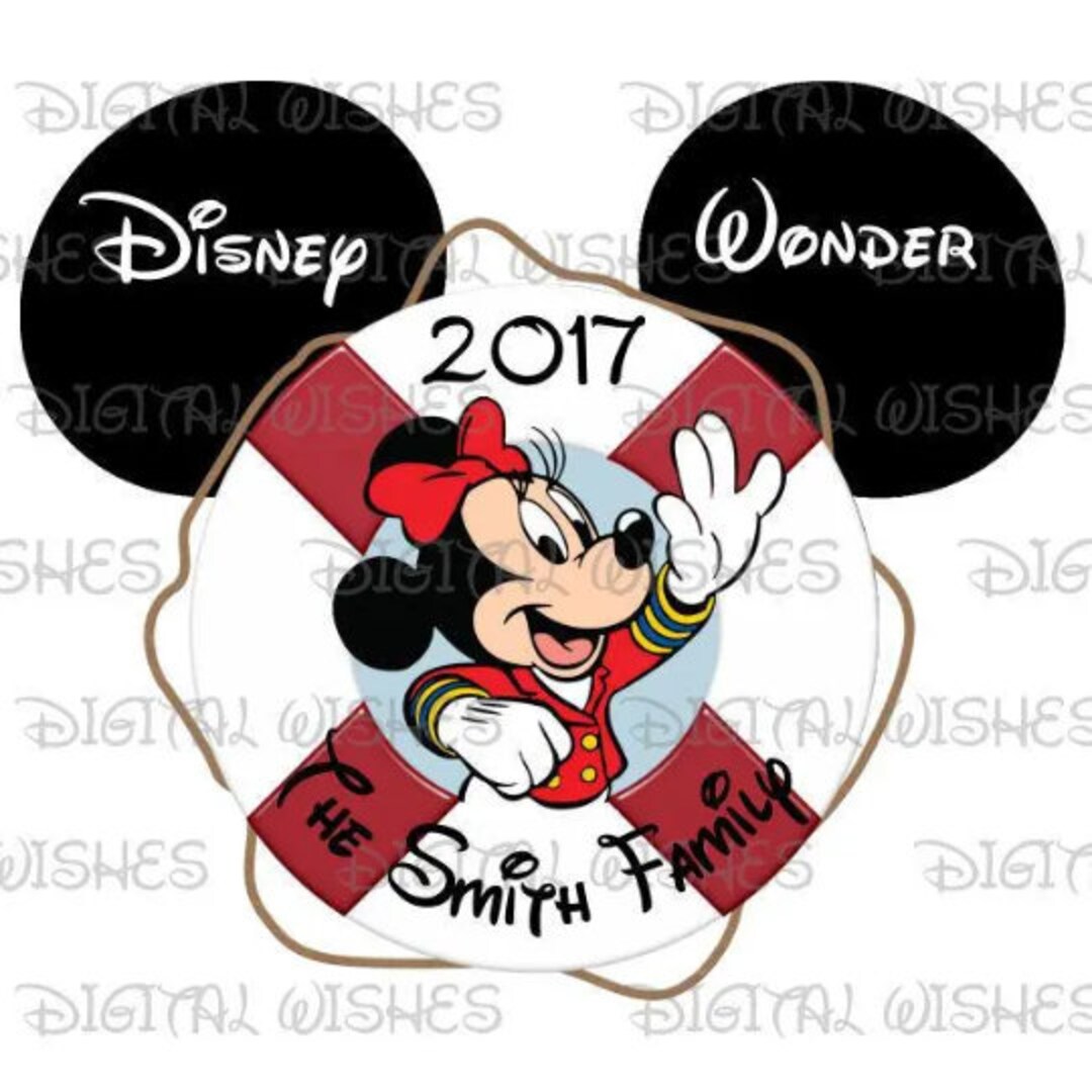 Minnie Mouse DCL Life Preserver Family Vacation Image Personalized Png ...