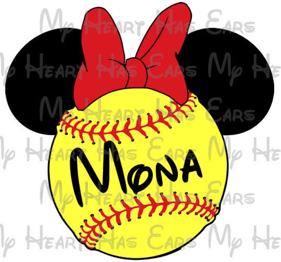 Mickey Mouse Playing Softball