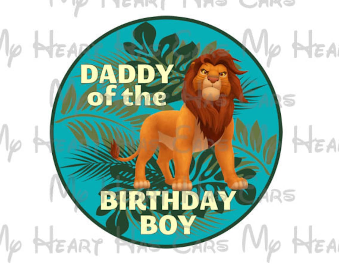 Simba Lion King Birthday Image Personalized ANY NAME NUMBER - Etsy