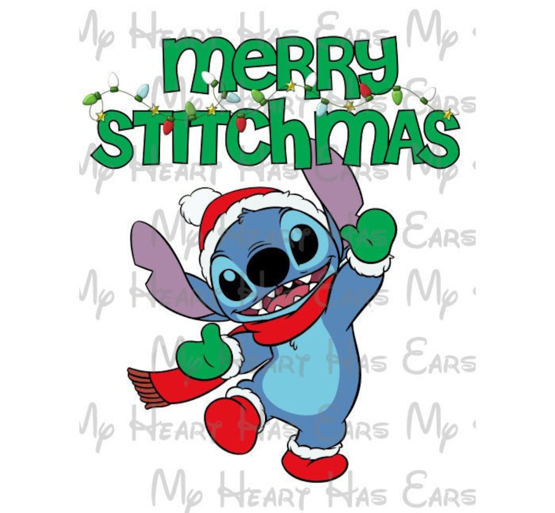 Merry Stitchmas Stitch Chrstmas Image Png Digital File Sublimation ...