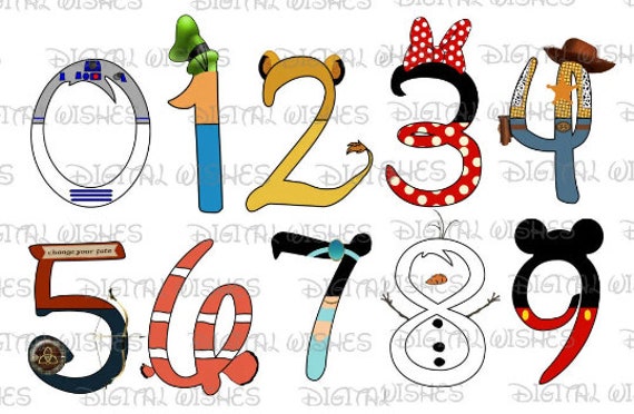 Mickey Mouse Printable Numbers
