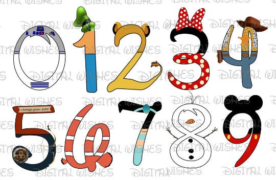 Mickey Mouse Numbers Font