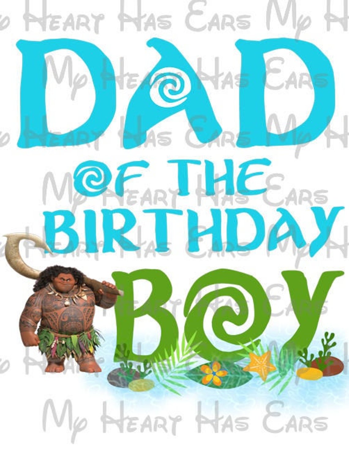 Maui From Moana Brother of the Birthday Boy Image Png Digital - Etsy