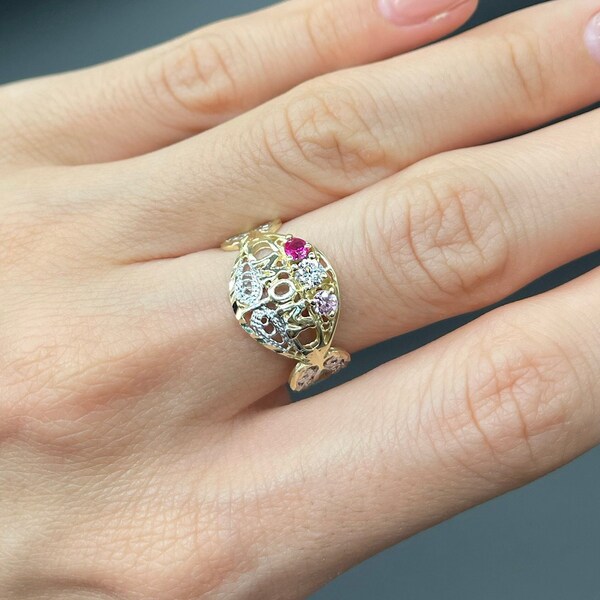 Tri Color Rings - Etsy