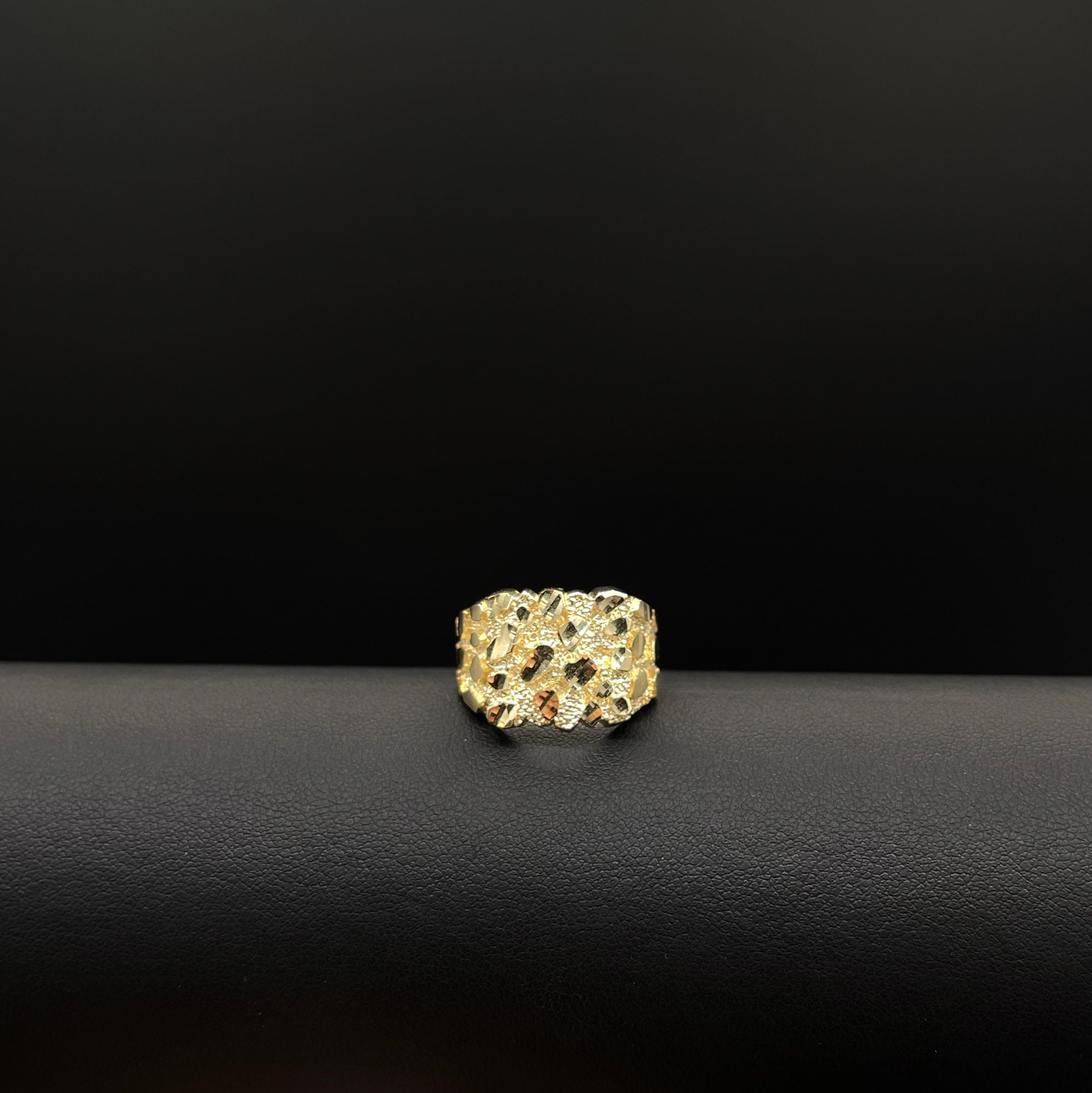Real Solid Gold 10K Square Nugget Ring Rings for Men - Etsy