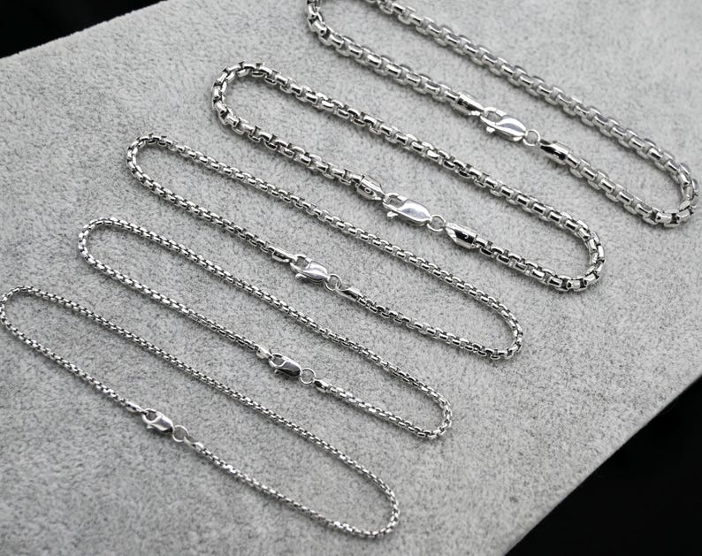 14K White Gold Box Chain Bracelet | Real Gold, Unisex - Etsy