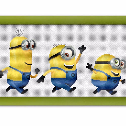MINIONS Cross Stitch Pattern PDF Embroidery Chart Cute - Etsy