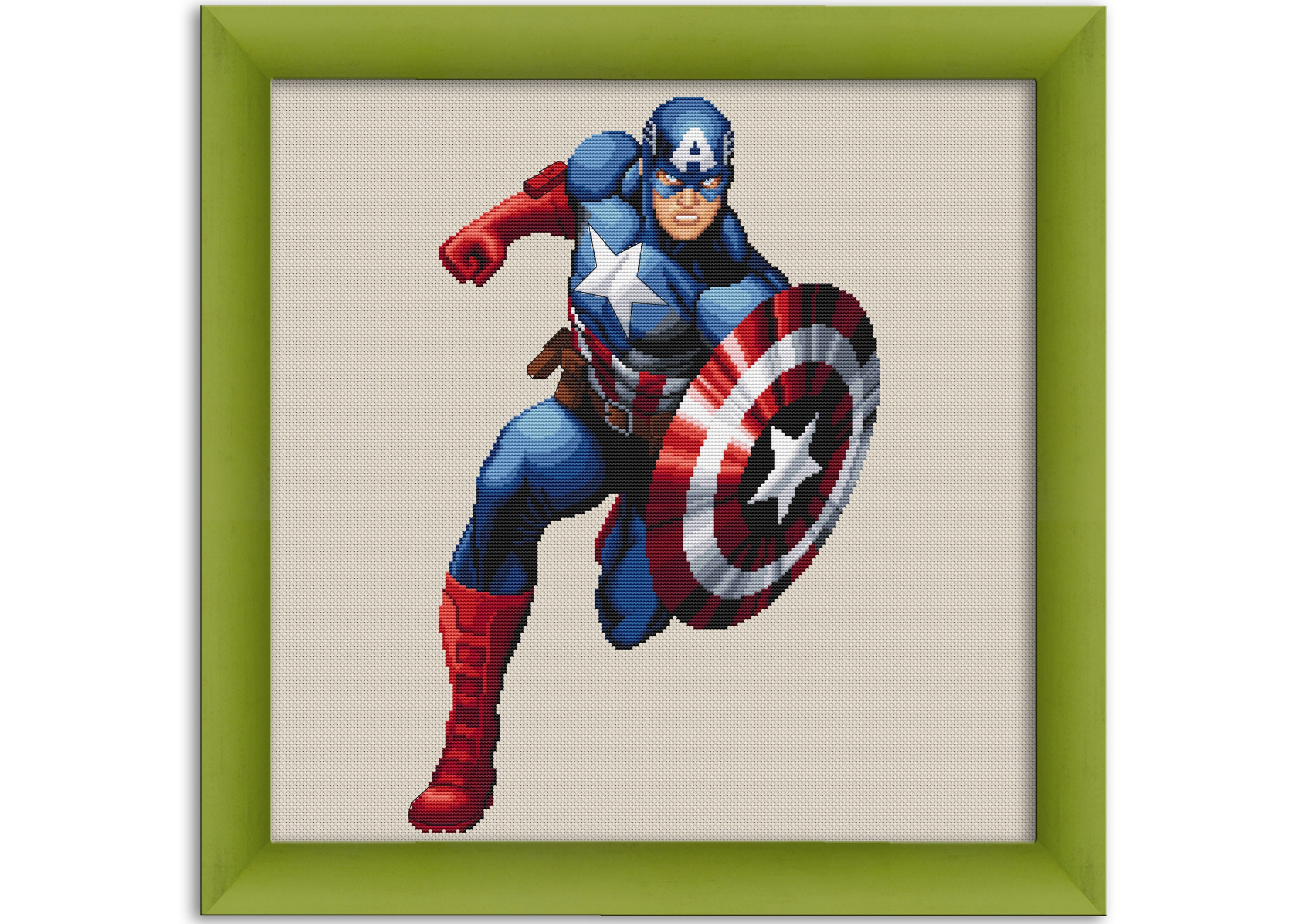 PDF Cross Stitch Pattern captain America Instant - Etsy
