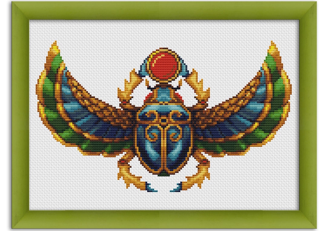 PDF Cross Stitch Pattern "ancient Egyptian Scarab" Instant Download - Etsy