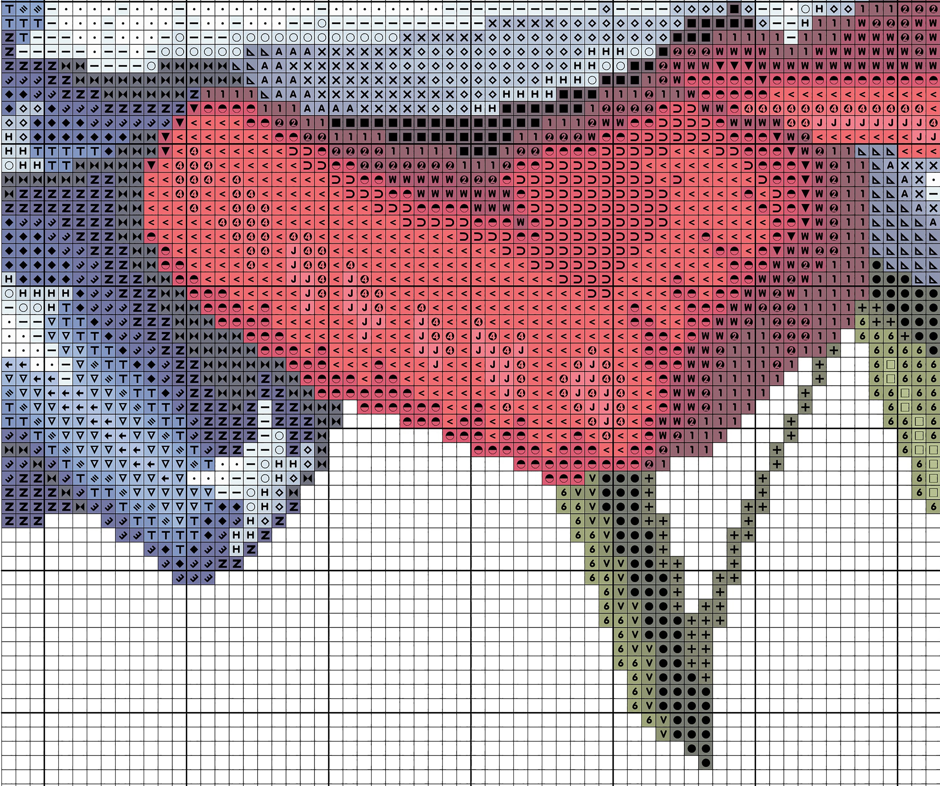 PDF Cross Stitch Pattern "stars’n’stripes Flag Rose" Instant Download ...