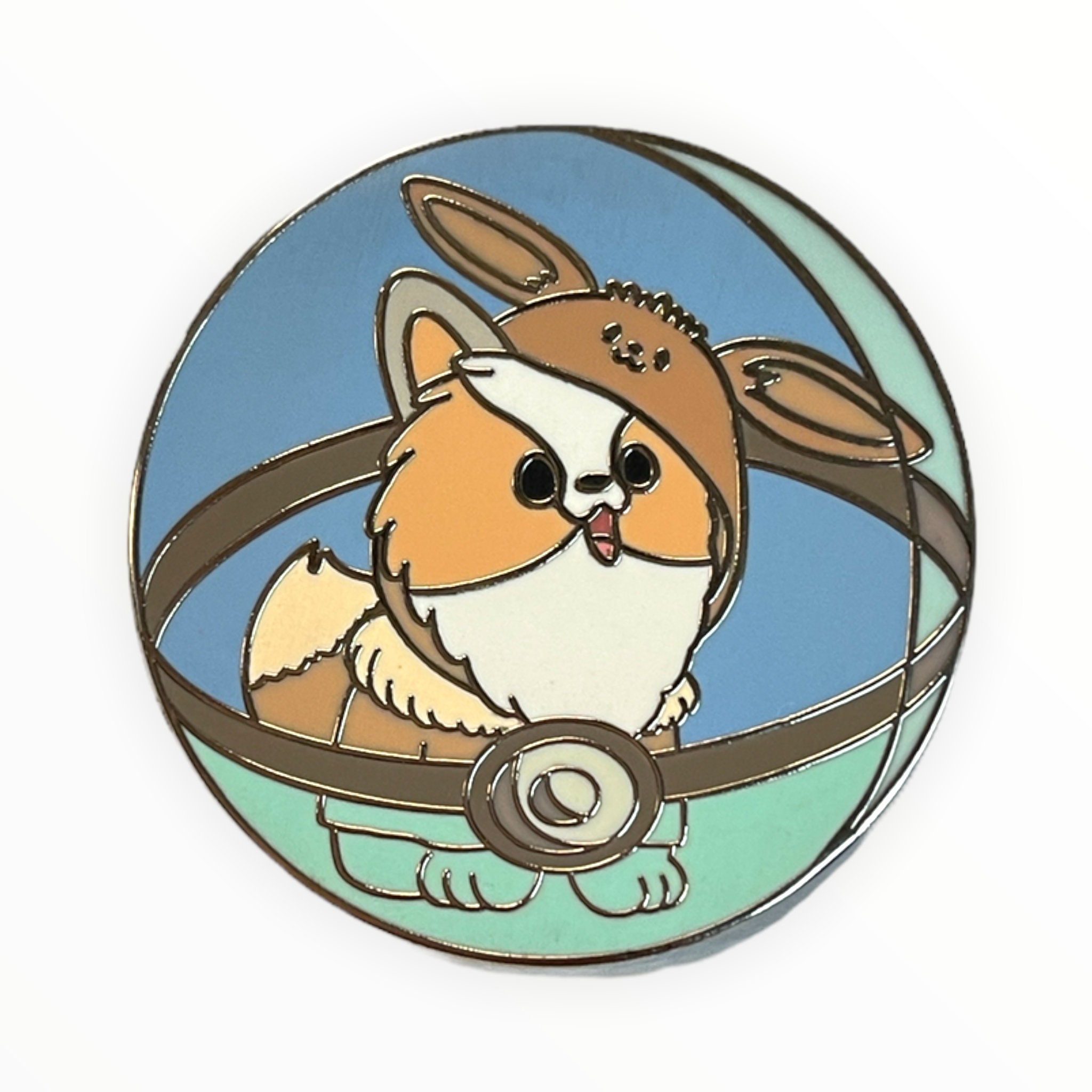 Pokemon Pokeballs Eevee Pomeranian Enamel Pin, Pins, Pin Badge, Enamel ...