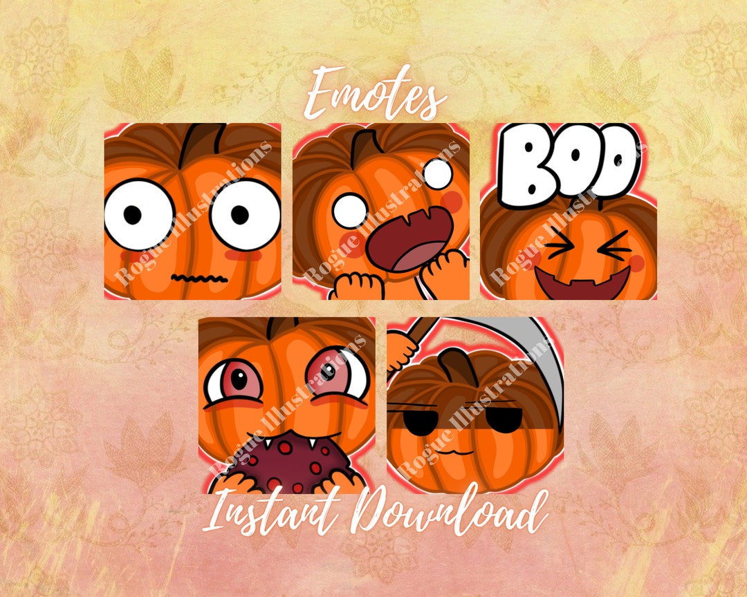 Pumpkin Twitch Emotes, Discord, Twitch, Youtube, Halloween Emote ...
