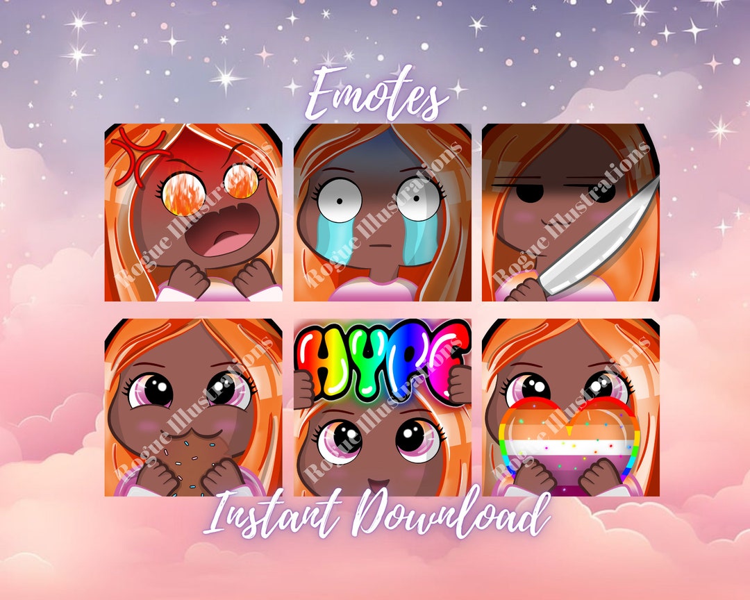 Lesbian Themed Twitch Emotes, LQBTQIA+ Emotes, LGBTQ Emotes, Pride ...