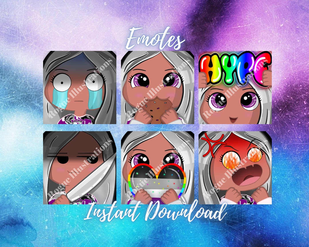 Colourful Asexual LGBTQIA Pride Emotes for Twitch & Discord, LGBTQ ...