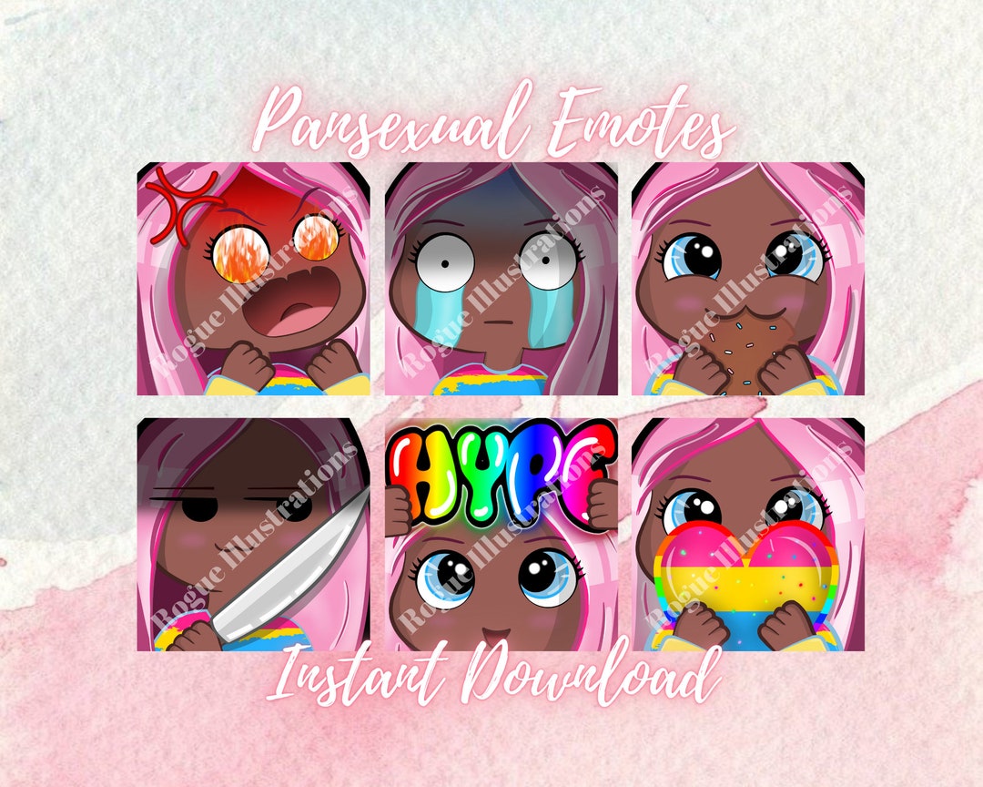 Pansexual Pride Emotes, Express Your Pride With Every Emoji, LGBTQ ...