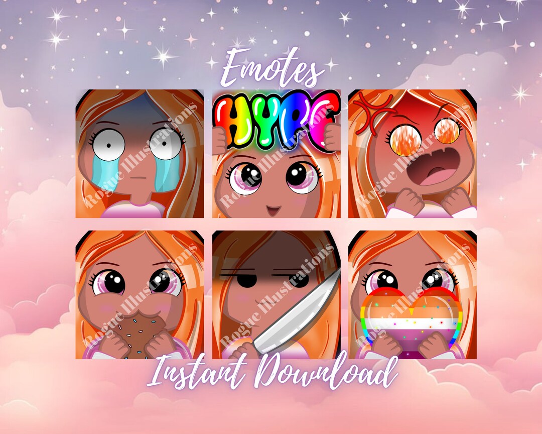 Lesbian Themed Twitch Emotes, LQBTQIA+ Emotes, LGBTQ Emotes, Pride ...