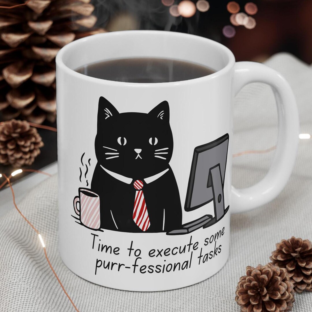 Purr-fessional Tasks Cat Mug, Funny Cat Gift, Funny Cat Lover Gift, Cat ...