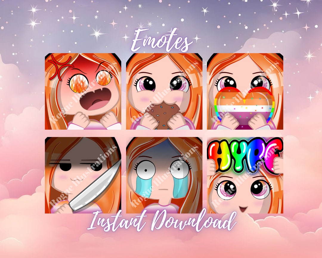 Lesbian Themed Twitch Emotes, LQBTQIA+ Emotes, LGBTQ Emotes, Pride ...