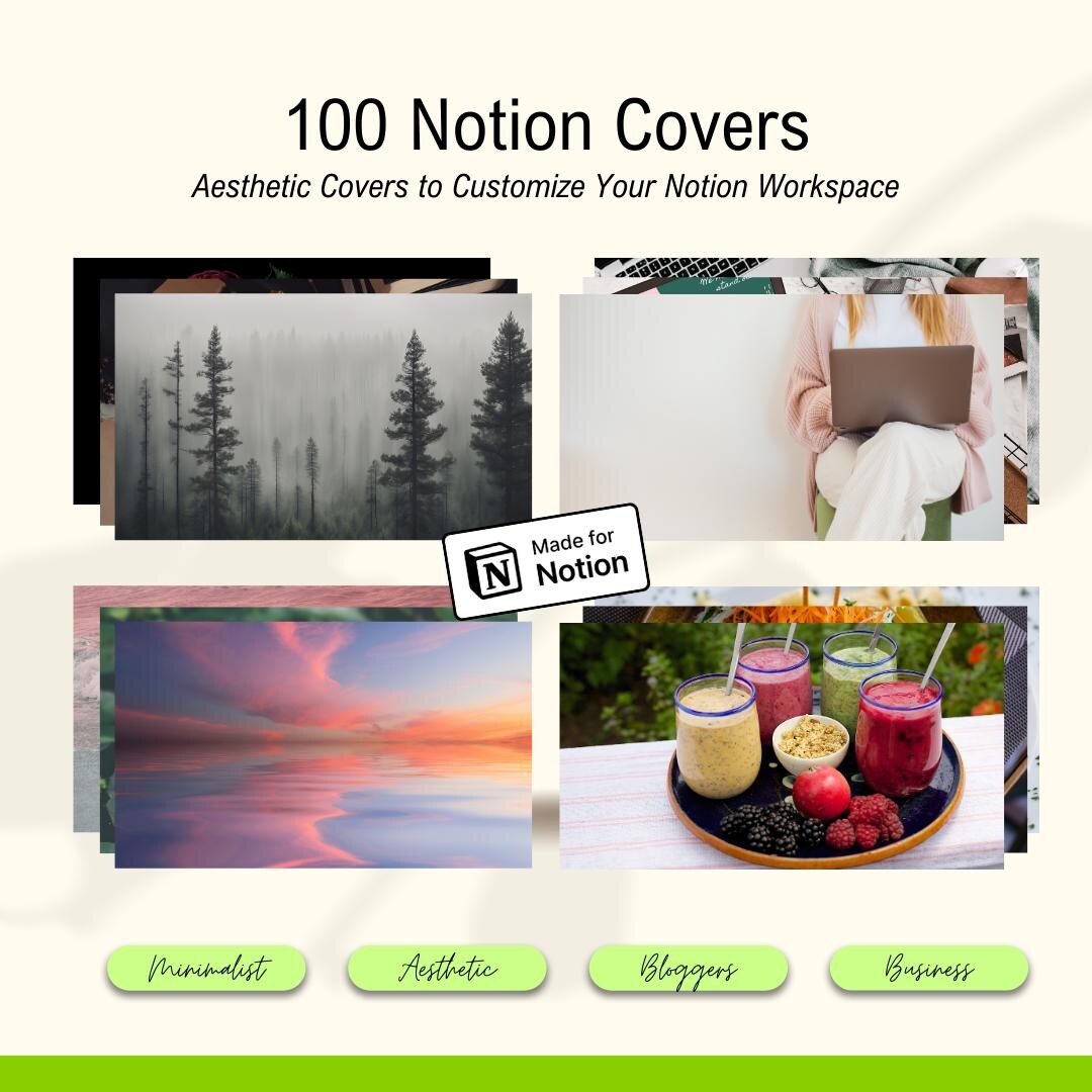 Notion Covers Bundle, Aesthetic Notion Covers, Banner Notion, 100 Images Cover, Notion ...