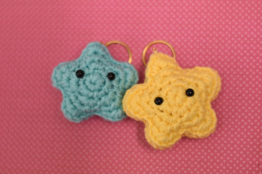 Cute Star Crochet Kawaii Amigurumi Star Star Key Chain Bag - Etsy