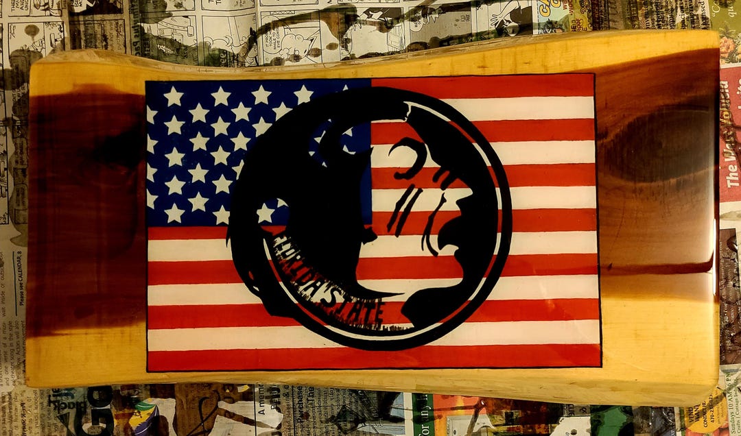 Hand Painted FSU American Flag Wall Art - Etsy