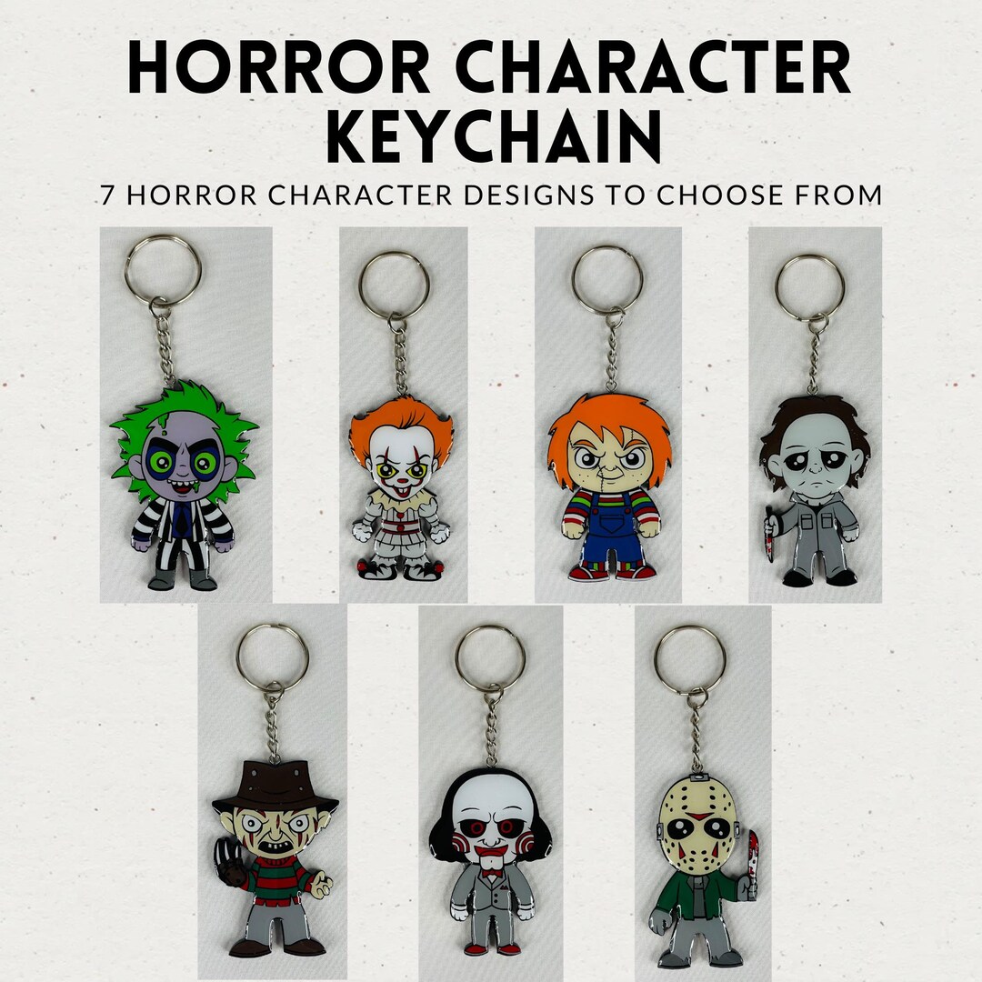 Horror Character Keychains - Etsy