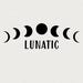 Lunatic Lunar Moon Phase Car Decal - Etsy