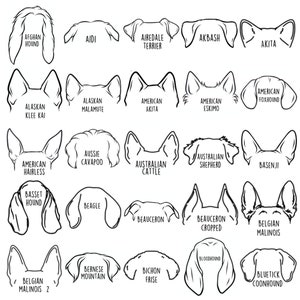 3 Inches Wide Personalized Dog Ear Decal - Etsy