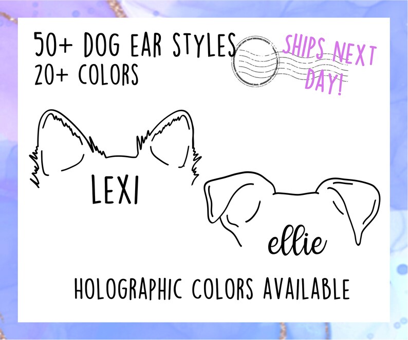 Personalized Dog Ear Car Decal Sticker - Etsy