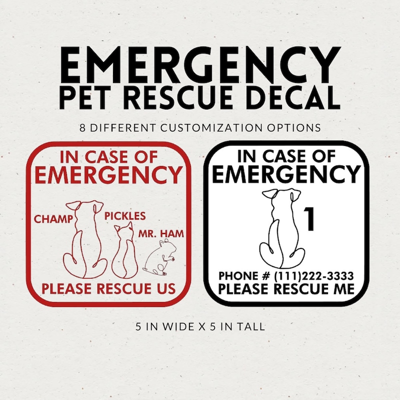 Rescue My Dog Decals - Etsy
