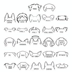 3 Inches Wide - Personalized Dog Ear Decal - Etsy